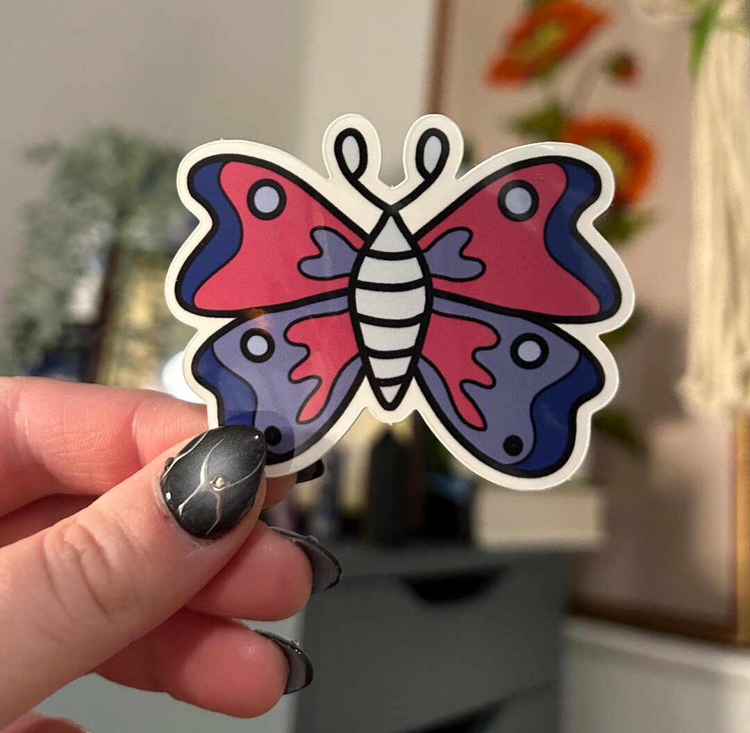Bisexual Butterfly Sticker Vinyl Decal LGBTQ Pride Flag - Etsy
