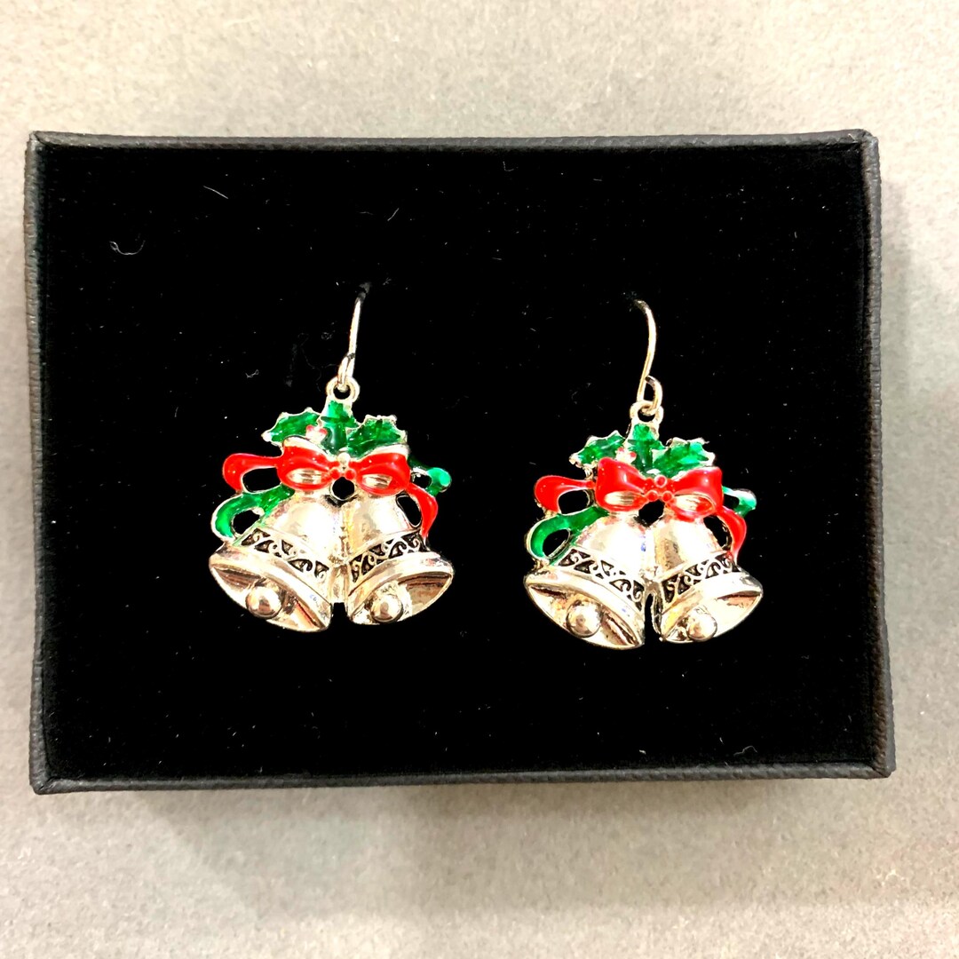 Christmas*jingle Bell Dangle Earrings, Holiday Jewelry 89YK8 LW - Etsy