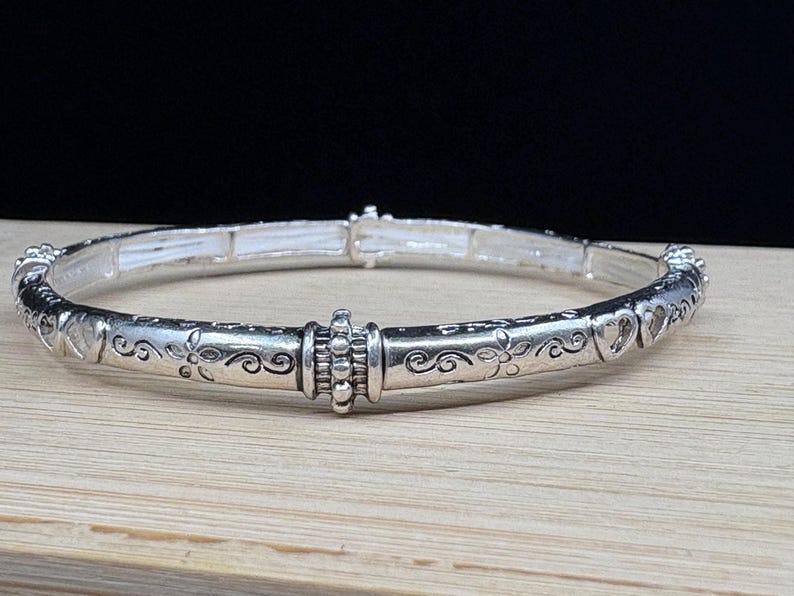 Brighton***style Inspire Bracelet, Heart Stackable Bracelet, Stretch ...