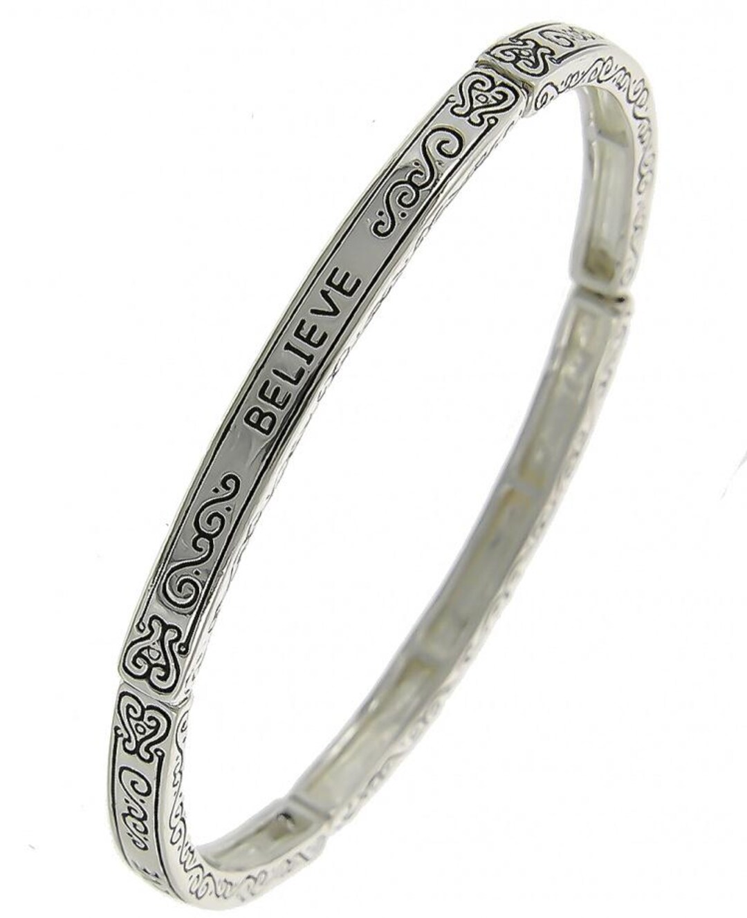 BELIEVE Brighton Inspired Metal Bracelet Stackable Bracelet Slim ...