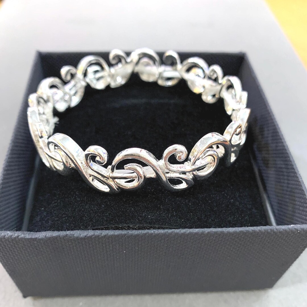 Silver*metal Treble Clef Stretch Bracelet, Music Teacher Gift 74SA7 LW ...