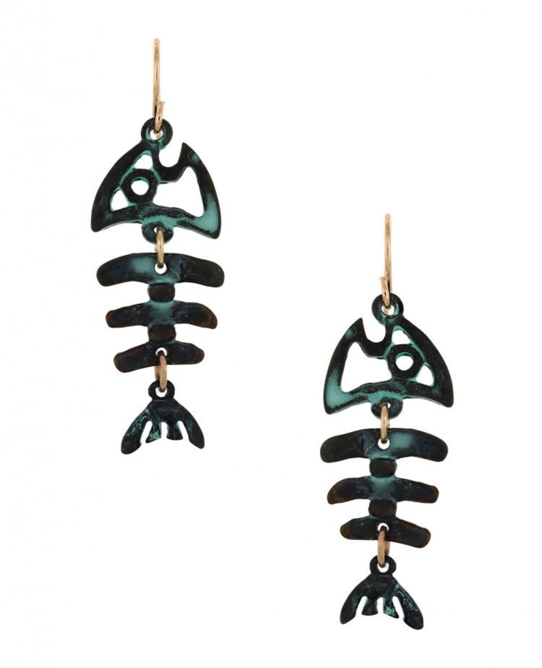 Patina*rocking Fish Bone Earring, Fish Bone Jewelry, Fish Earrings ...