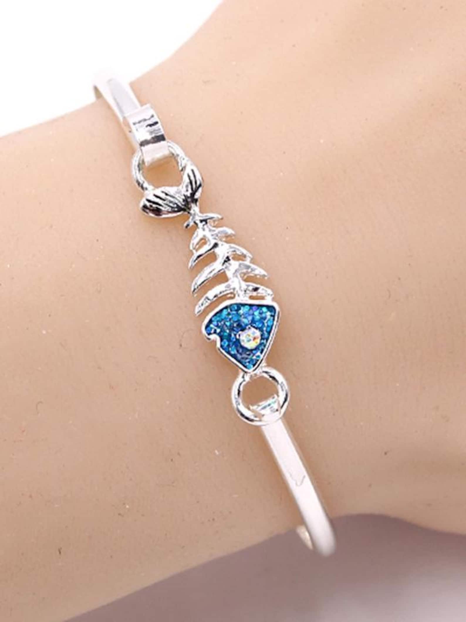 Bangle*fish Bone Bangle Fish Skeleton Jewelry Gift for Her Sterling ...