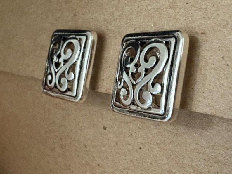 Brighton***style Filigree Cut-out Pattern Clip on Earrings Gift for Her ...