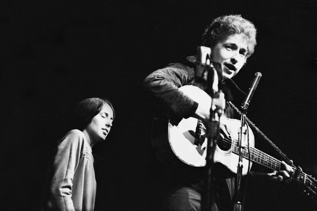 Bob Dylan and Joan Baez Together, Vintage 60's Photographs at Folk ...