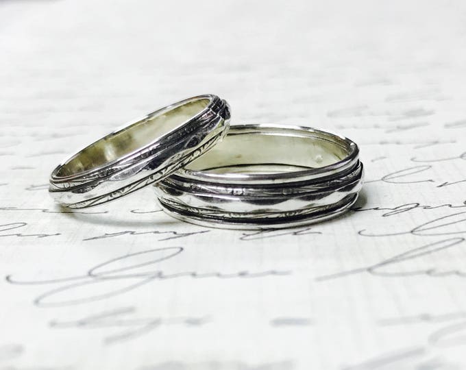 Vintage Sterling Silver swoop and Wheat Pattern - Etsy