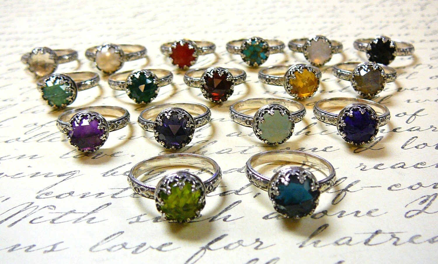 Roxy Ring Beautiful Gothic Vintage Sterling Silver Ring With - Etsy