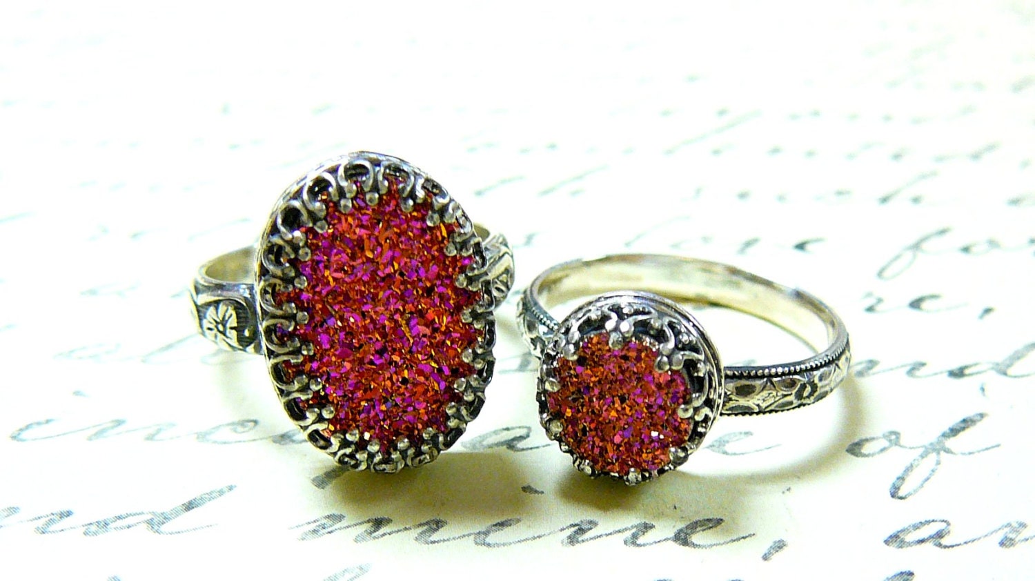 Cassandra Ring Gothic Sterling Silver Ring With Large Oval - Etsy