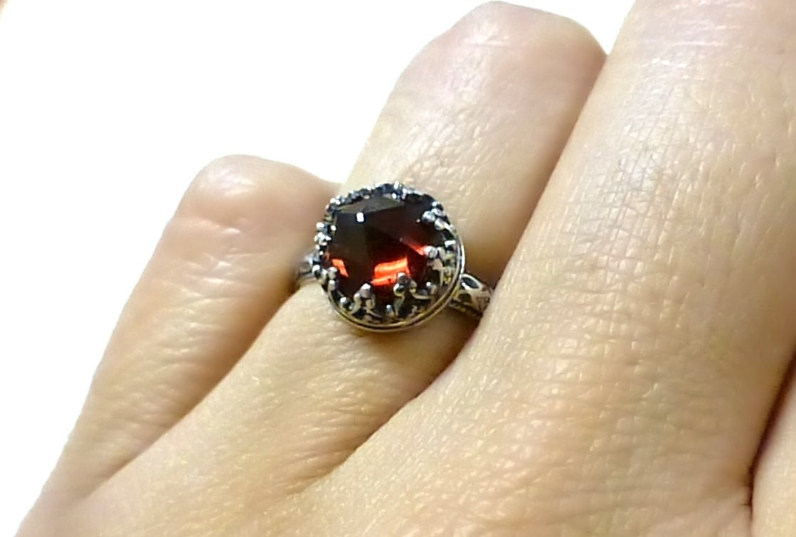 Roxy Ring Beautiful Gothic Vintage Sterling Silver Ring With | Etsy