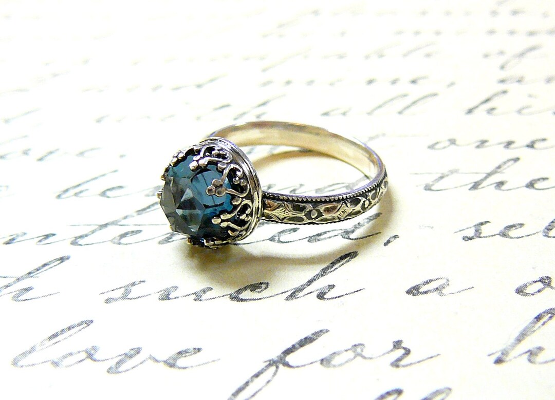 Roxy Ring - Beautiful Gothic Vintage Sterling Silver Ring With Rose Cut ...