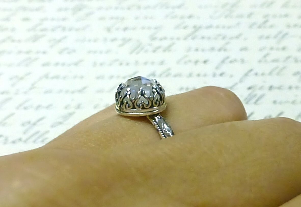 Roxy Ring Beautiful Gothic Vintage Sterling Silver Ring With - Etsy