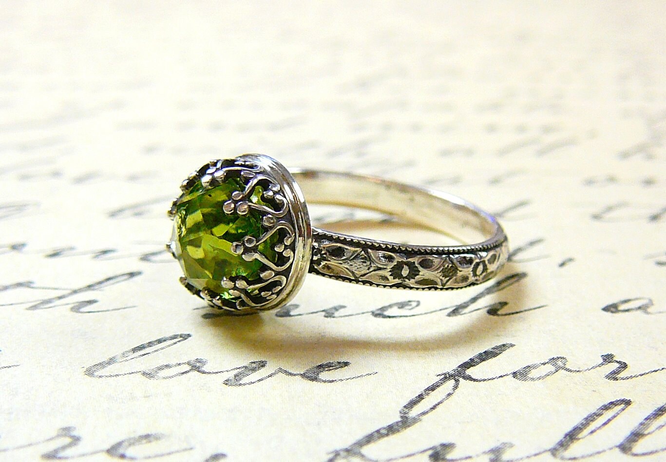 Roxy Ring Beautiful Gothic Vintage Sterling Silver Ring With - Etsy