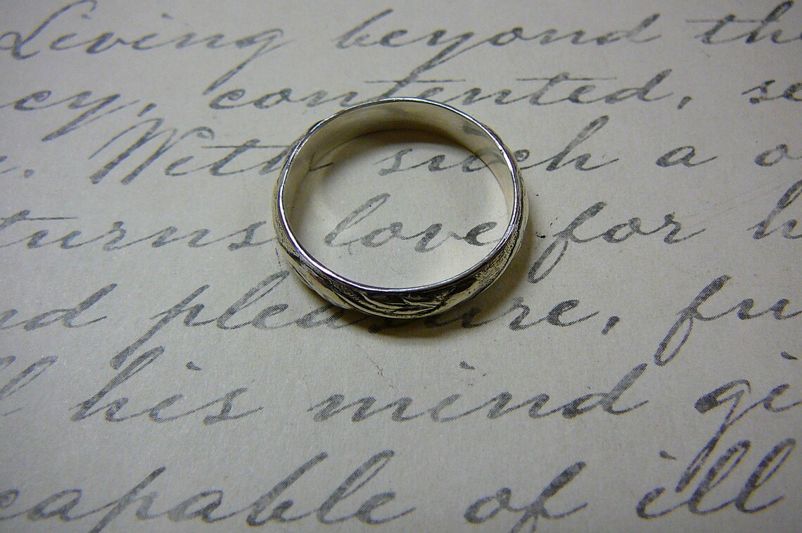 Vintage Sterling Silver swoop and Wheat Pattern - Etsy