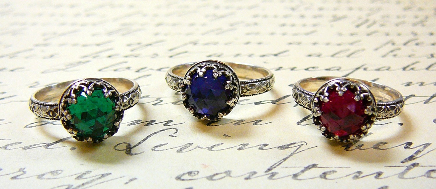 Roxy Ring Beautiful Gothic Vintage Inspired Sterling Silver | Etsy