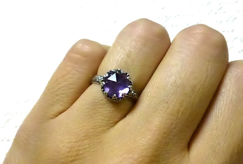 Roxy Ring Beautiful Gothic Vintage Sterling Silver Ring With - Etsy UK