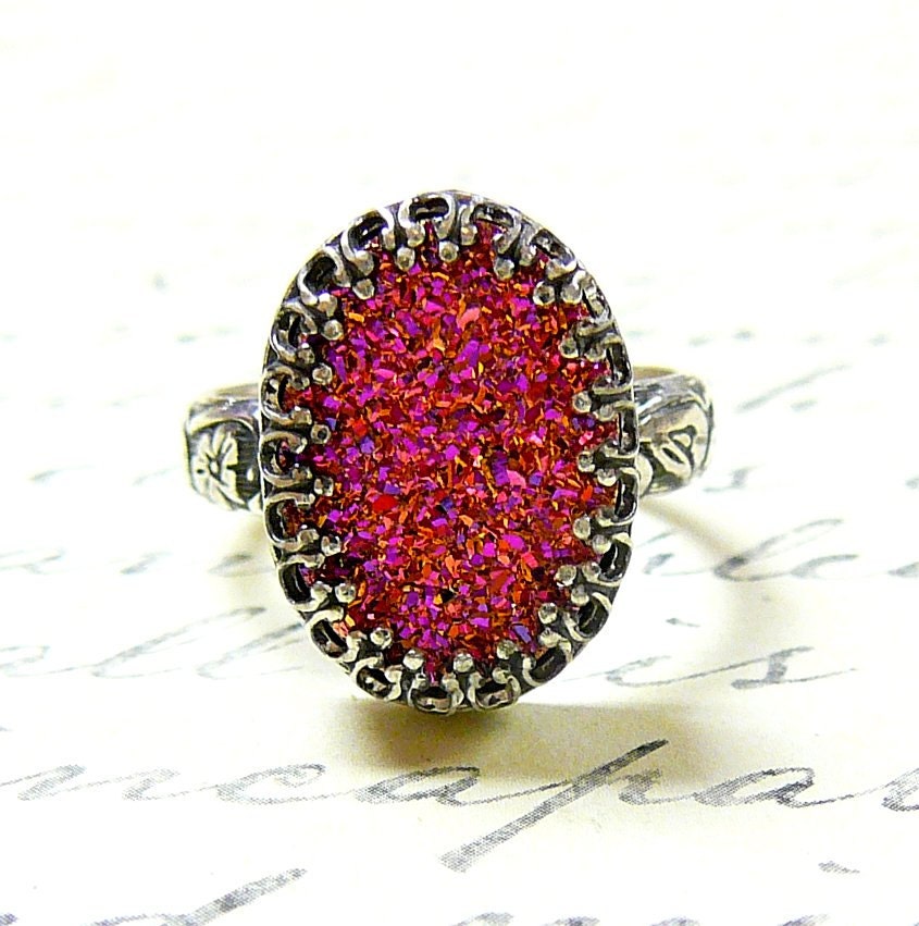 Cassandra Ring Gothic Sterling Silver Ring With Large Oval - Etsy