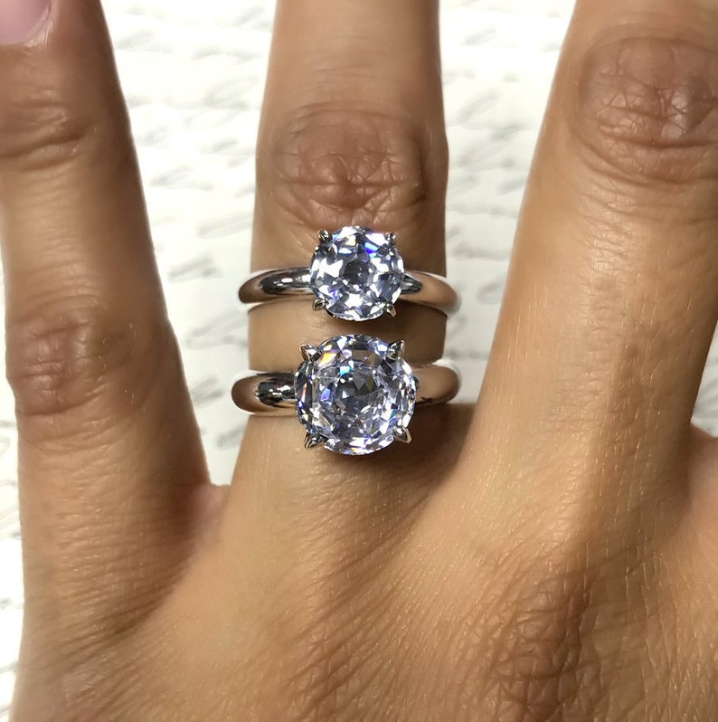 Jolene Ring Vintage Inspired Sterling Silver Solitaire Ring | Etsy