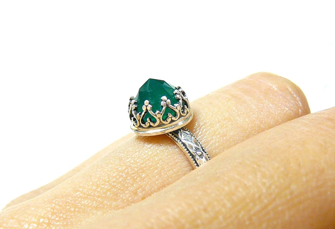 Roxy Ring Beautiful Gothic Vintage Sterling Silver Floral - Etsy