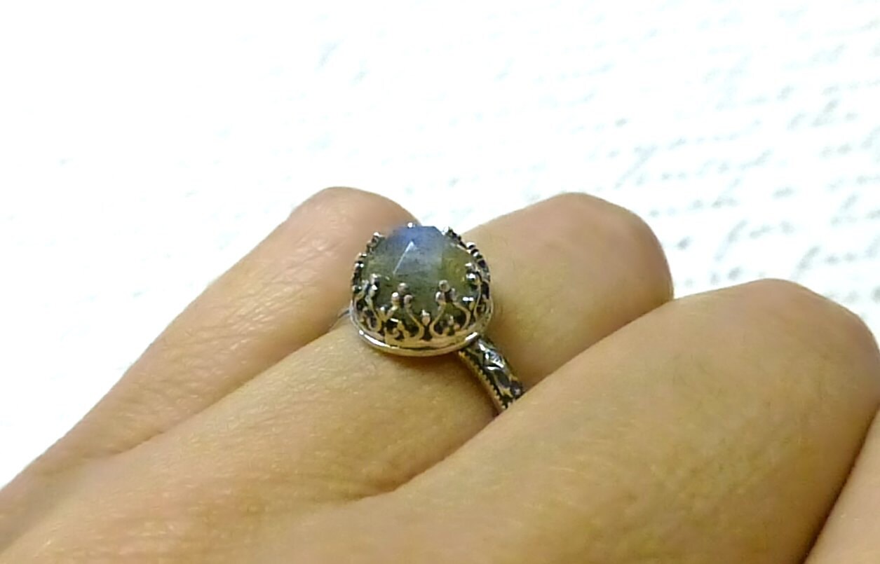 Roxy Ring Beautiful Gothic Vintage Sterling Silver Ring With | Etsy