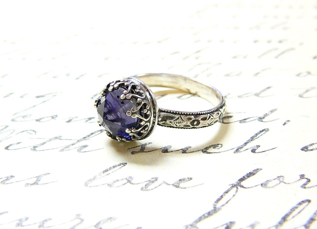 Roxy Ring - Beautiful Gothic Vintage Sterling Silver Ring With Rose Cut ...