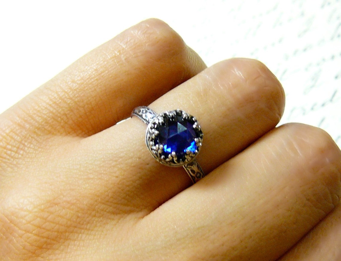 Roxy Ring Beautiful Gothic Vintage Inspired Sterling Silver | Etsy