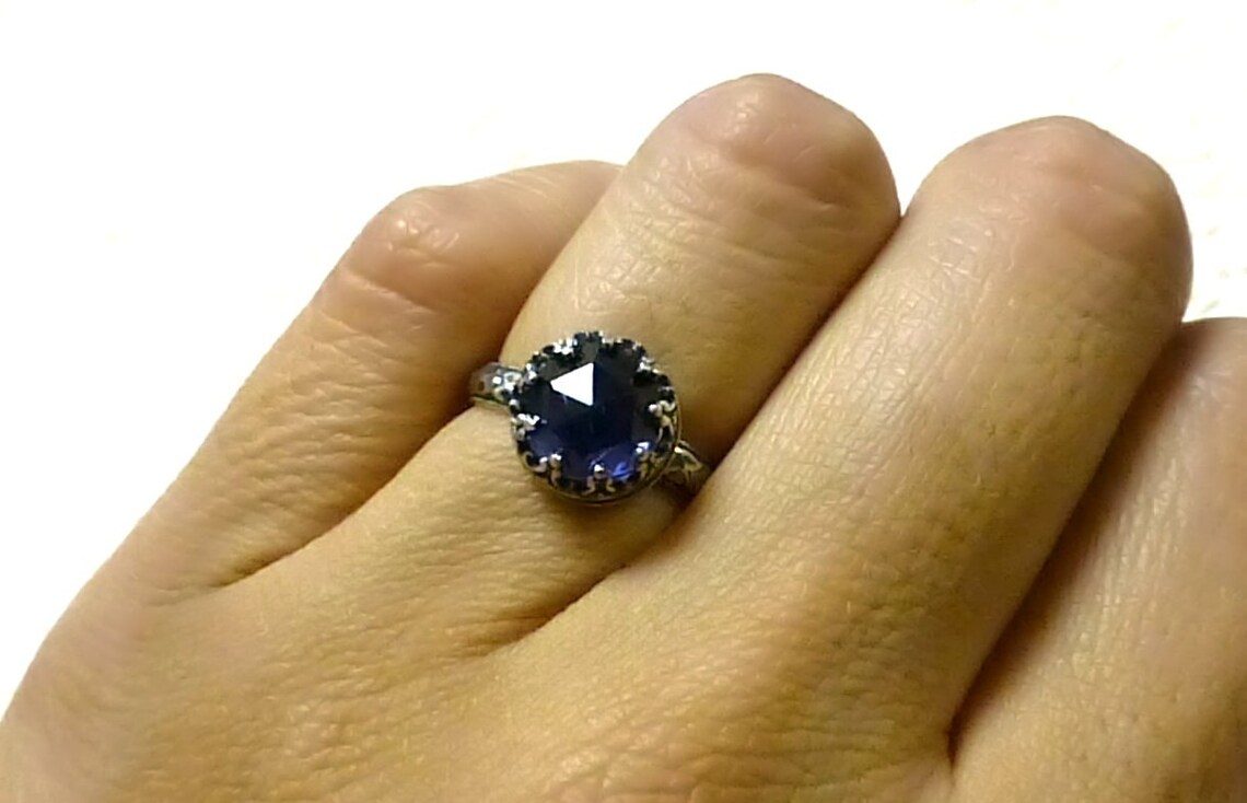 Roxy Ring Beautiful Gothic Vintage Sterling Silver Ring With - Etsy