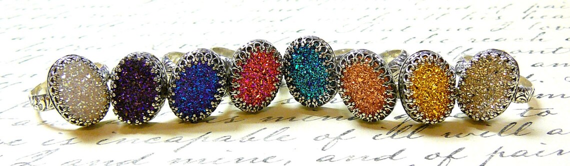 Cassandra Ring Gothic Sterling Silver Ring With Large Oval | Etsy