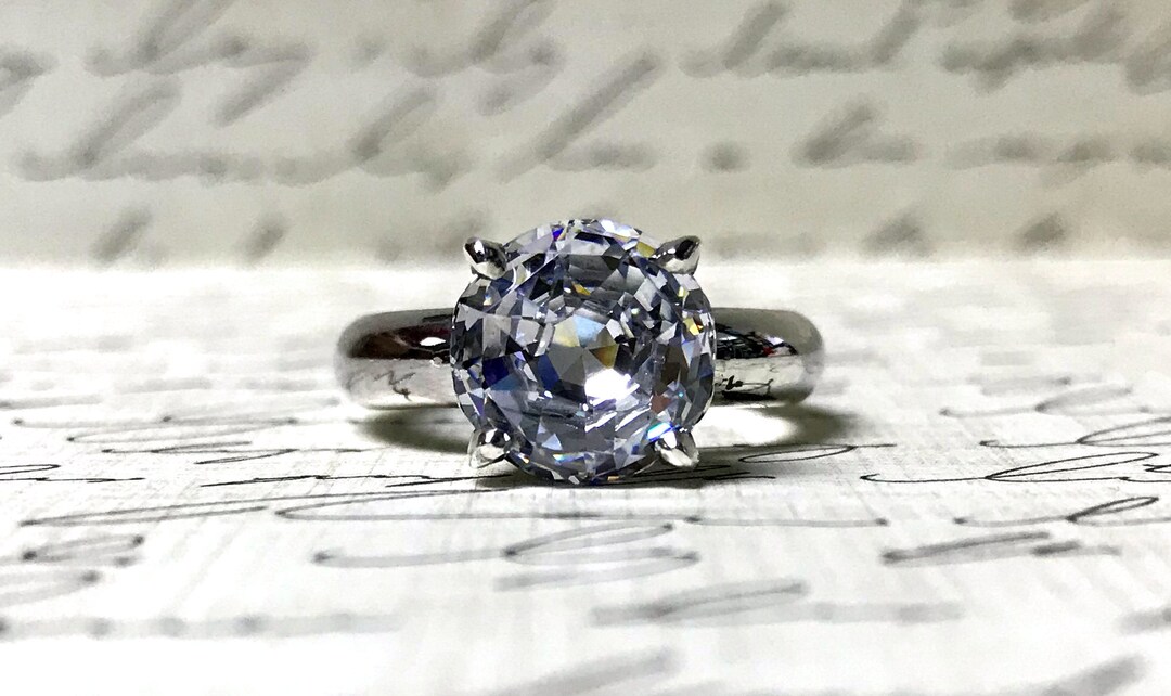 Jolene Ring - Vintage Inspired Sterling Silver Solitaire Ring With ...