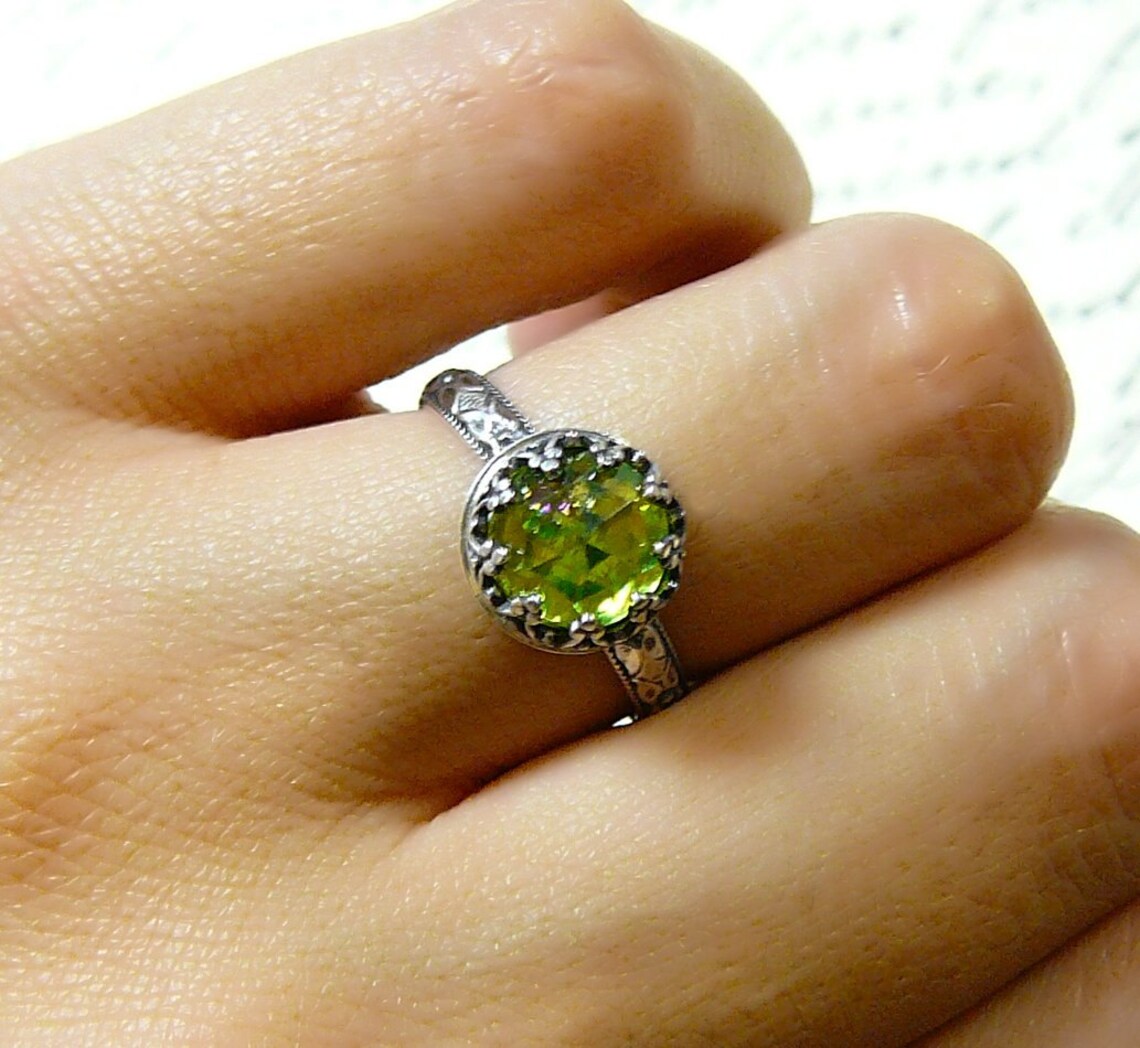 Roxy Ring Beautiful Gothic Vintage Sterling Silver Ring With - Etsy