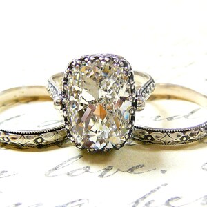 Alexandria Ring - Vintage Style Sterling Silver Engagement Solitaire ...