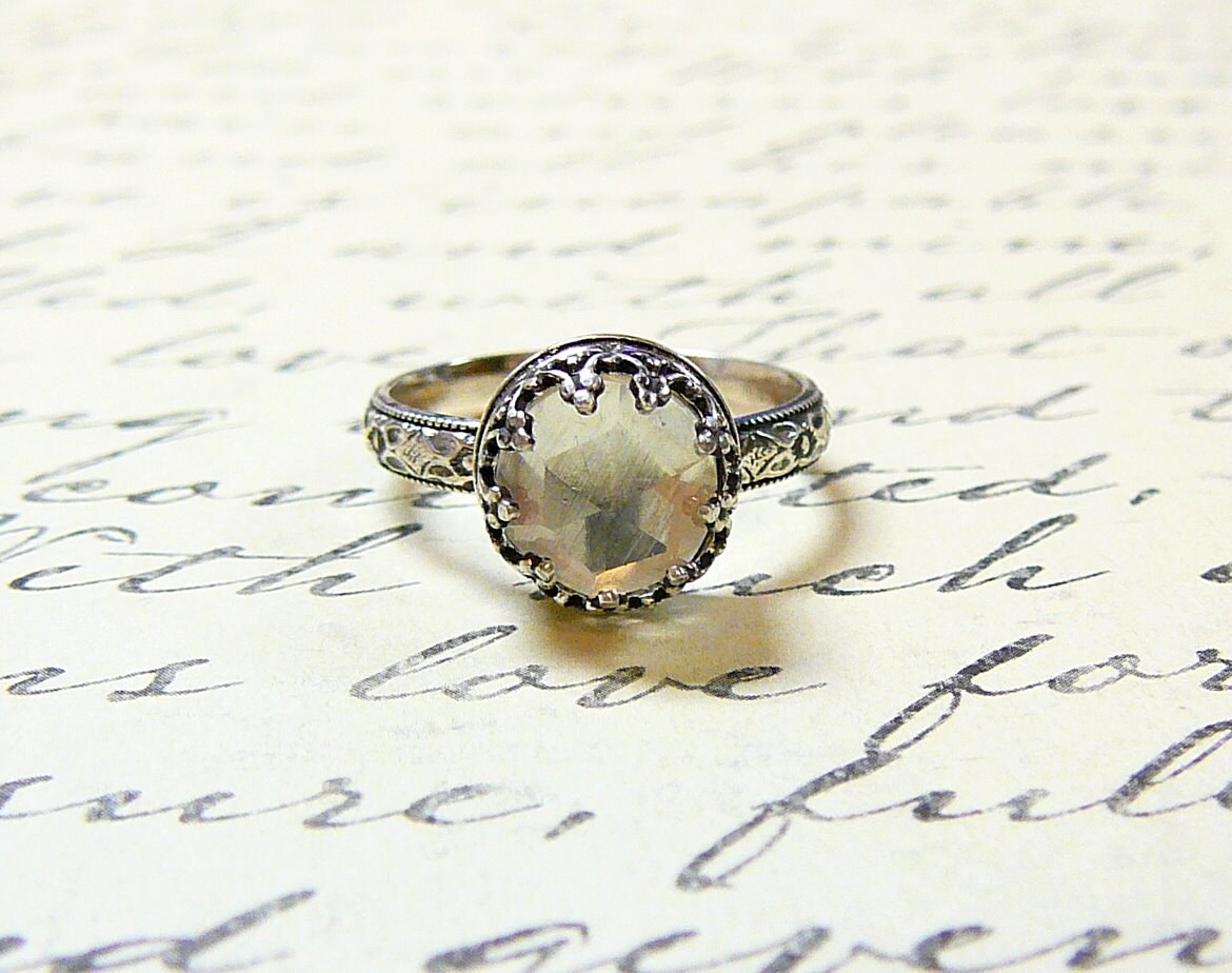 Roxy Ring Beautiful Gothic Vintage Sterling Silver Ring With - Etsy