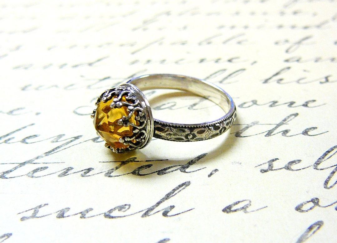 Roxy Ring - Beautiful Gothic Vintage Sterling Silver Ring With Rose Cut ...