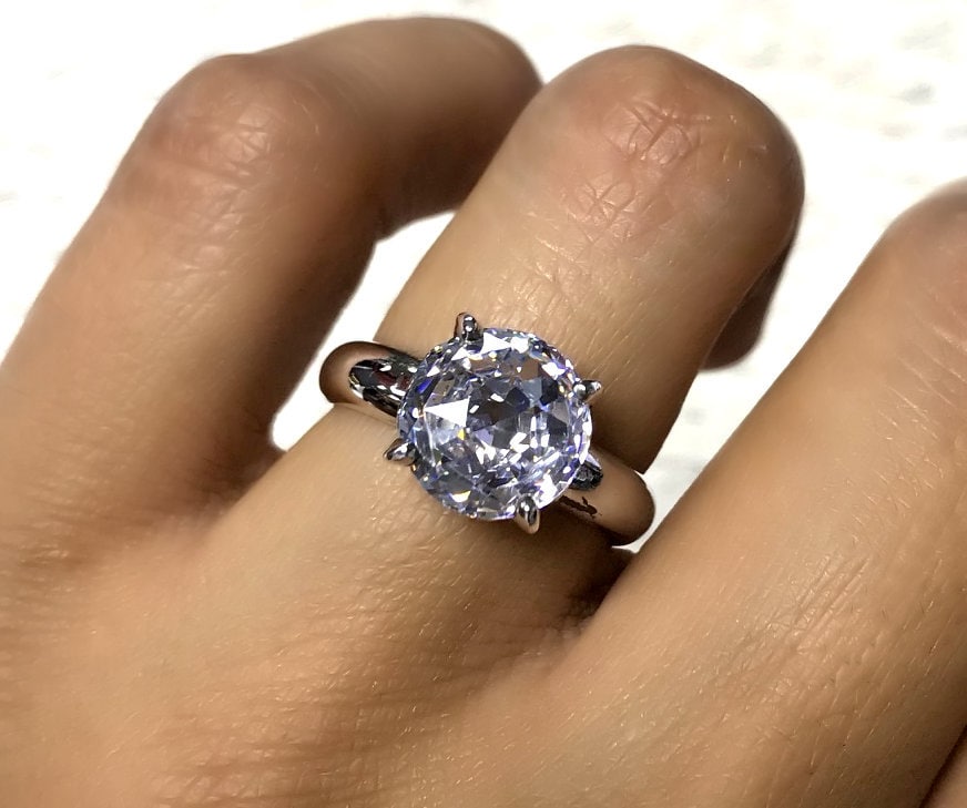 Jolene Ring Vintage Inspired Sterling Silver Solitaire Ring | Etsy