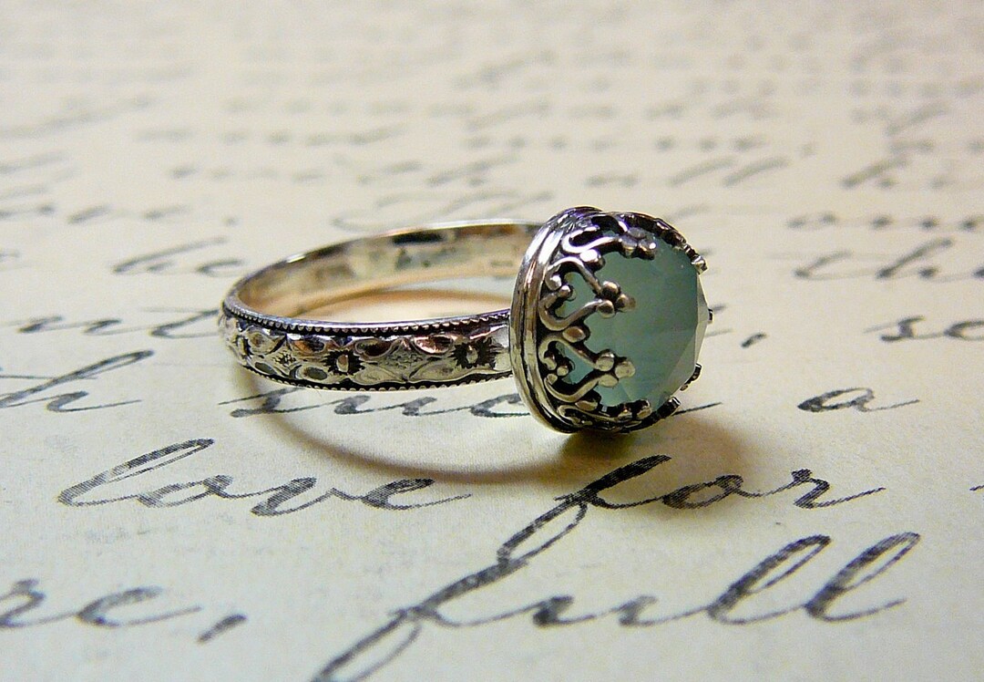 Roxy Ring - Beautiful Gothic Vintage Sterling Silver Floral Band Ring ...