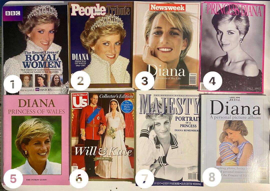 Princess Diana - Vintage 90s Magazines - People Newsweek BBC Ladies ...