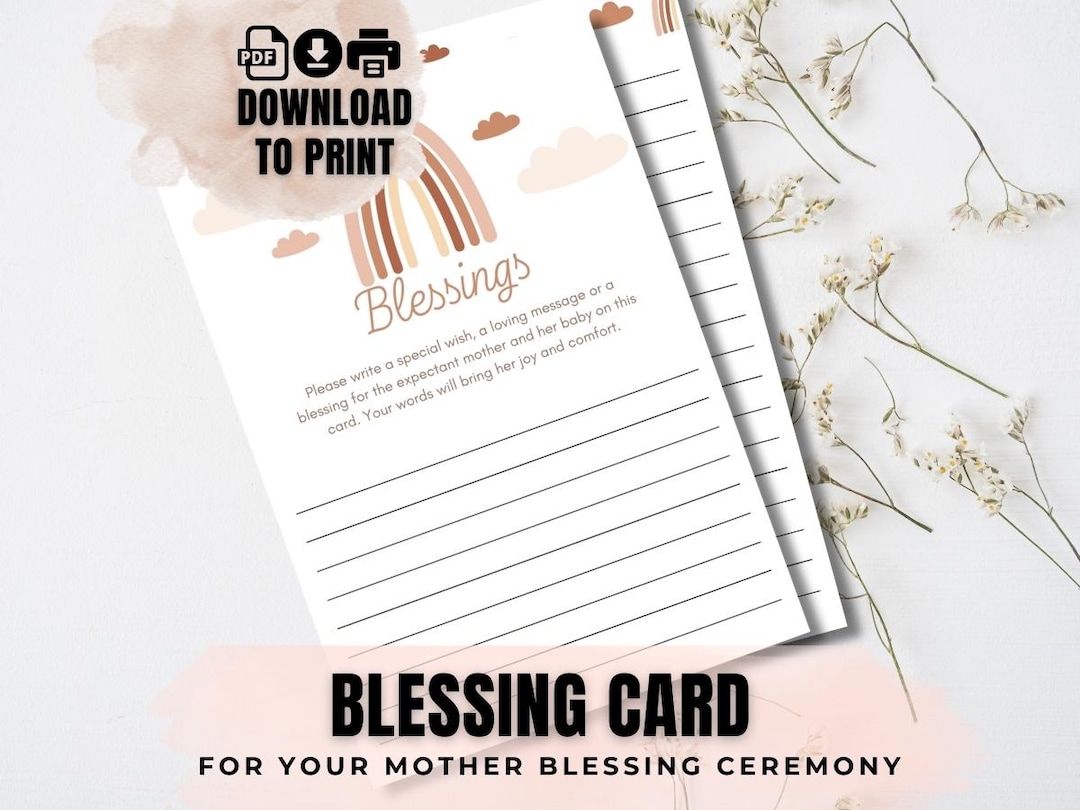 Blessing Wishes Template Blessing Card Template Guest Wishes for Mother ...
