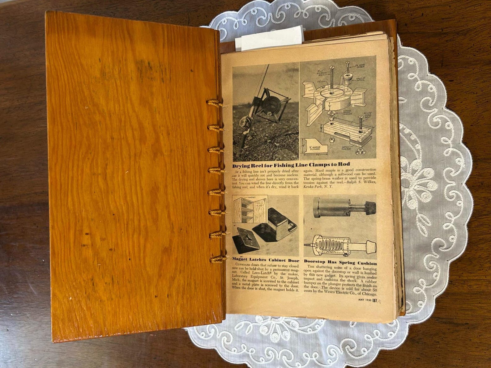 Handmade Wooden Book Cover - Mid Century Popular Science - Etsy