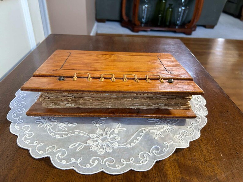 Handmade Wooden Book Cover - Mid Century Popular Science - Etsy