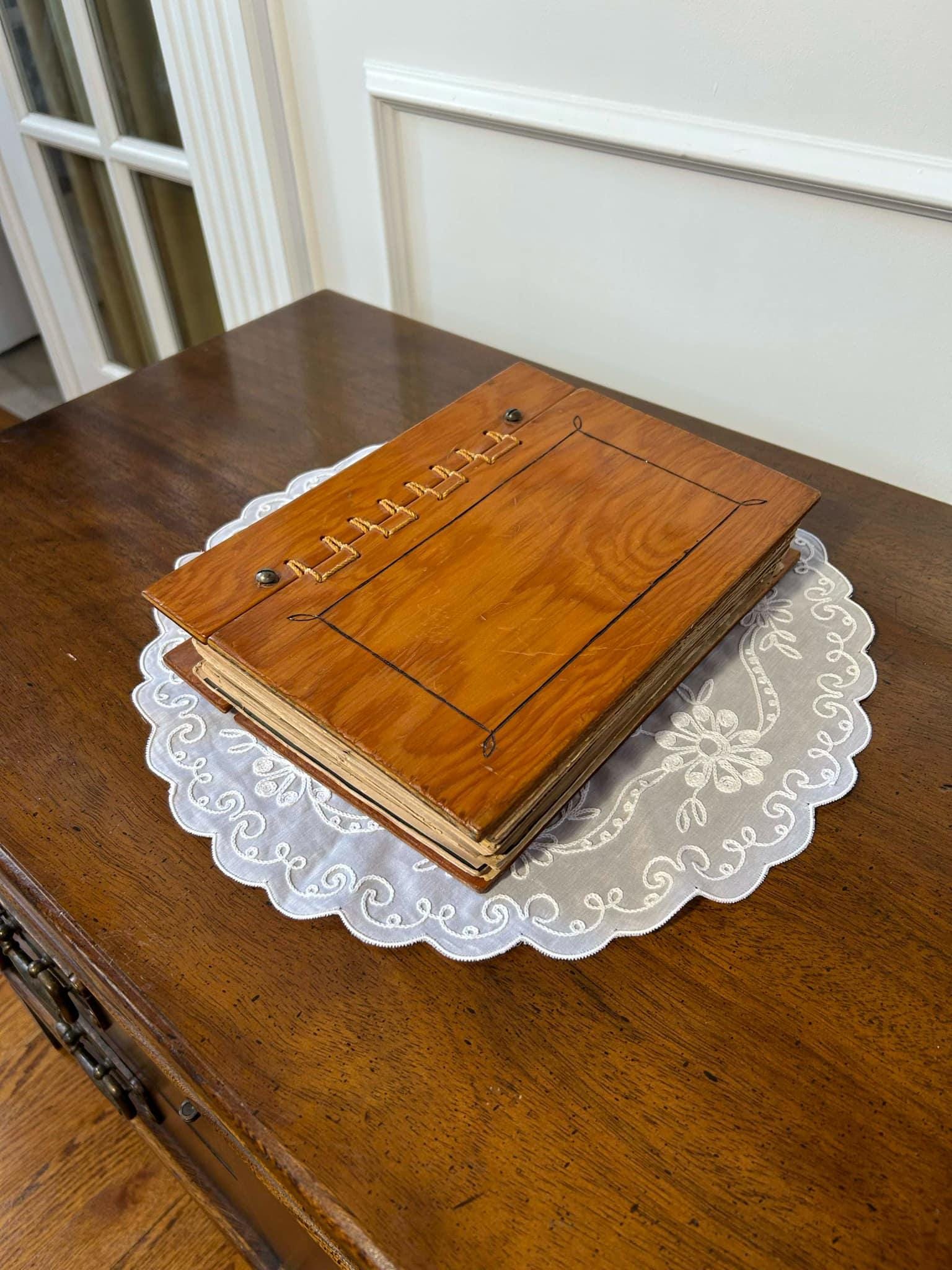 Handmade Wooden Book Cover - Mid Century Popular Science - Etsy