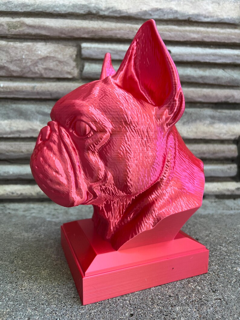 French Bulldog Bust 3D Printed Sculpture Bust Dog Figurine - Etsy