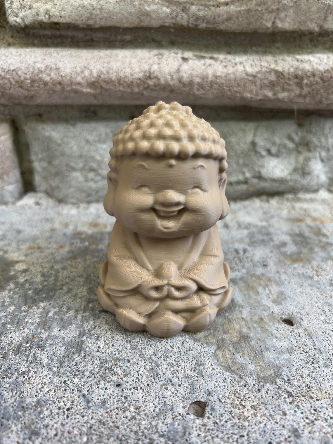 3” Tall 3D Printed Laughing Baby Buddha Figurine Statue Knick Knack ...