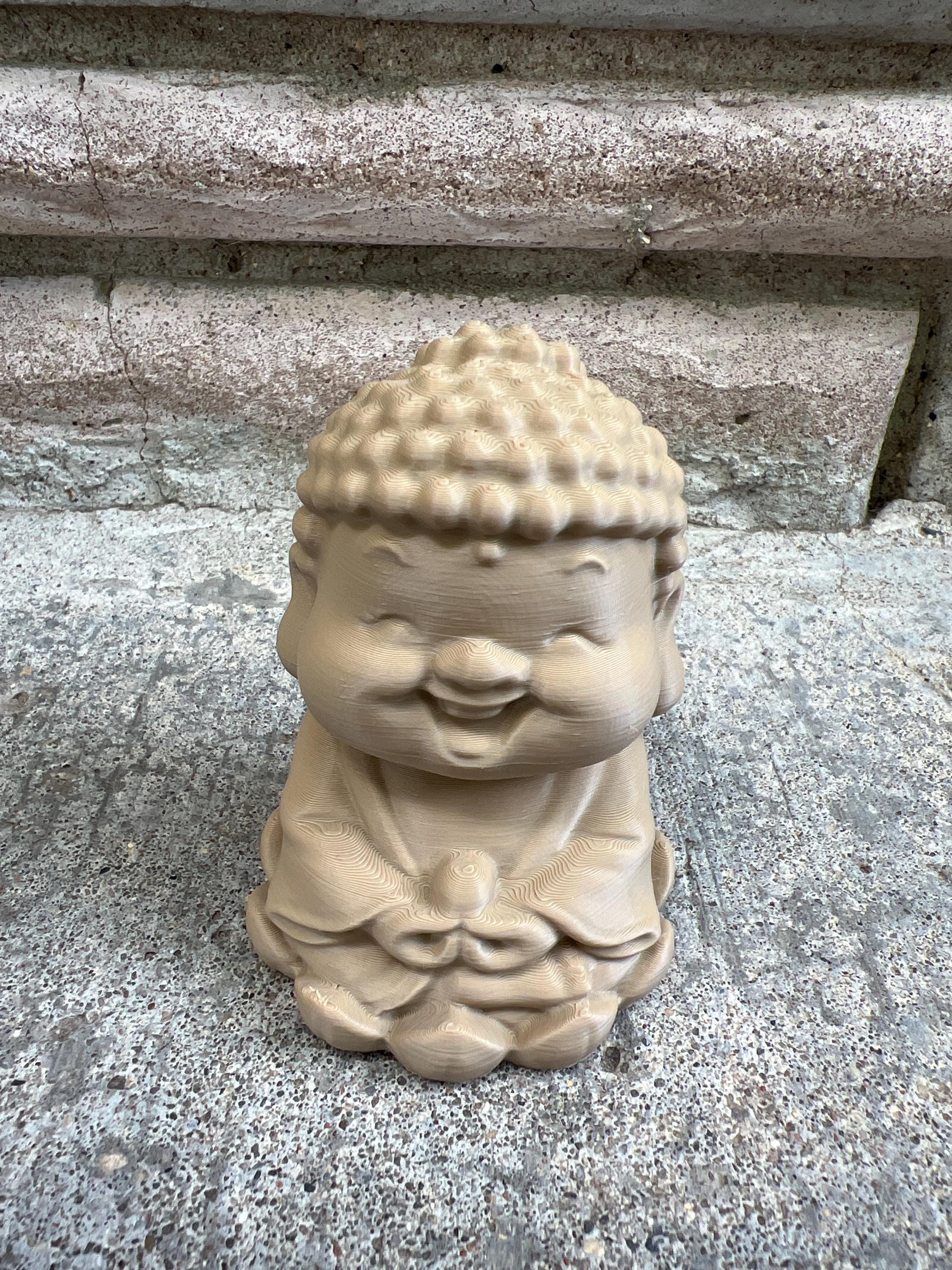 3” Tall 3D Printed Laughing Baby Buddha Figurine Statue Knick Knack ...