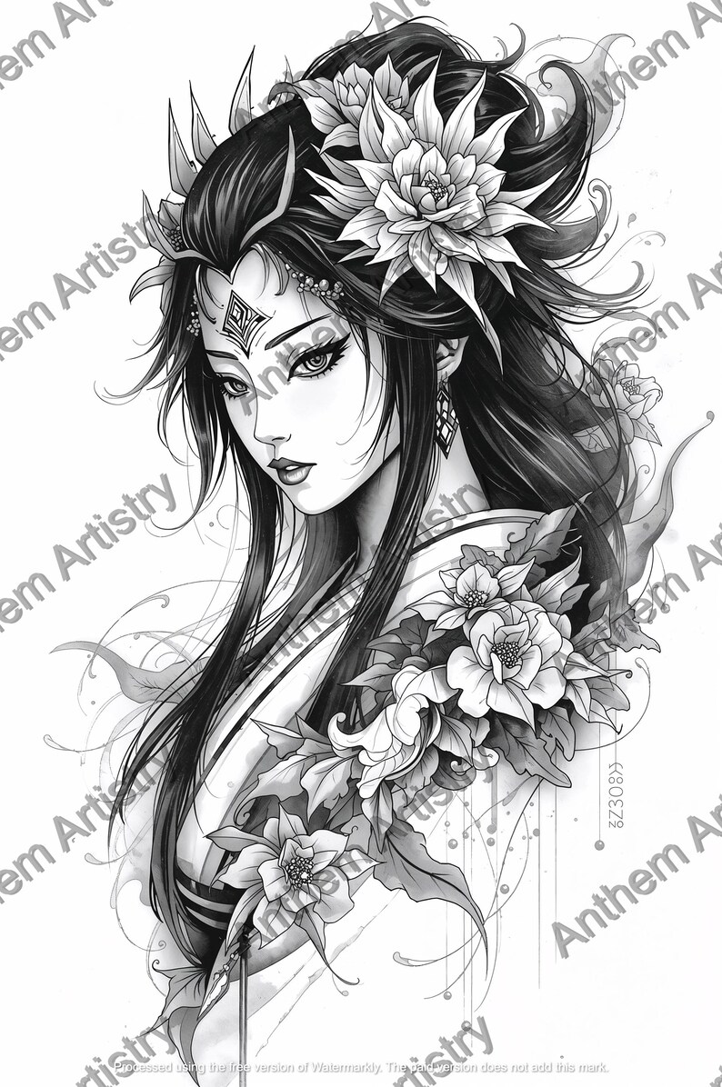 Amaterasu Japanese Goddess - 8 Designs - Digital Art for Download ...