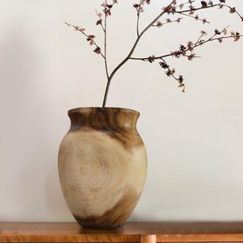 Rustic Wood Vase - Etsy
