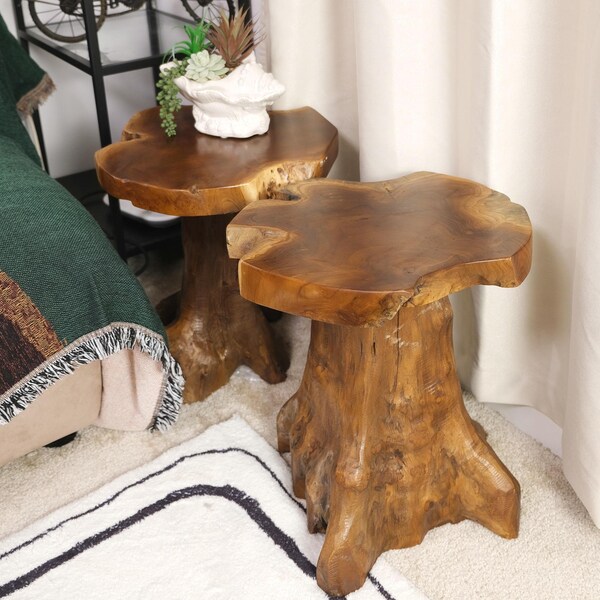 Live Edge End Table - Etsy