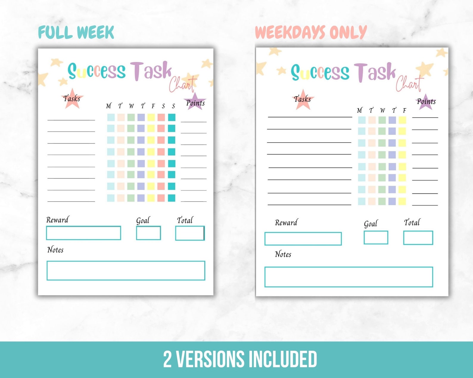 Kids Chore Chart I Editable Kids Reward Chart I Responsibility Chart ...