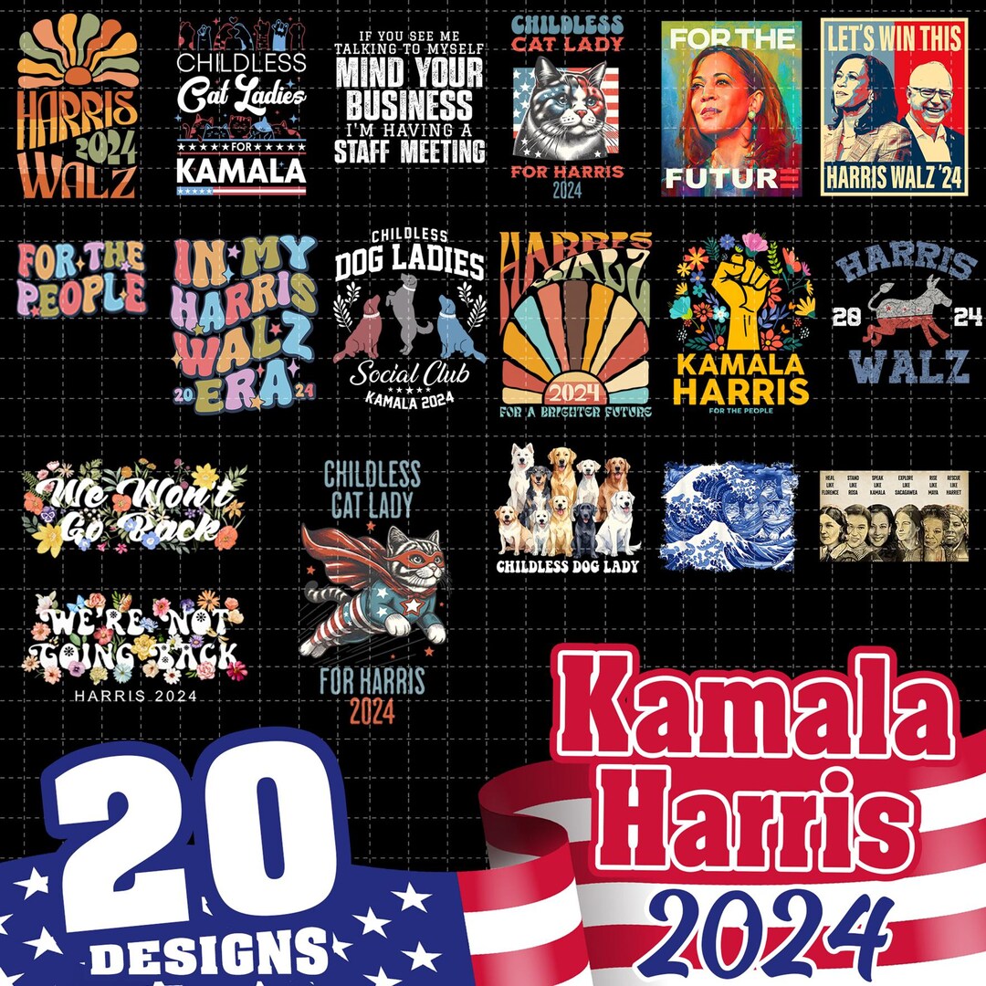 20 Kamala Harris 2024 Bundle, Kamala Png, Kamala Harris Png, Harris for ...