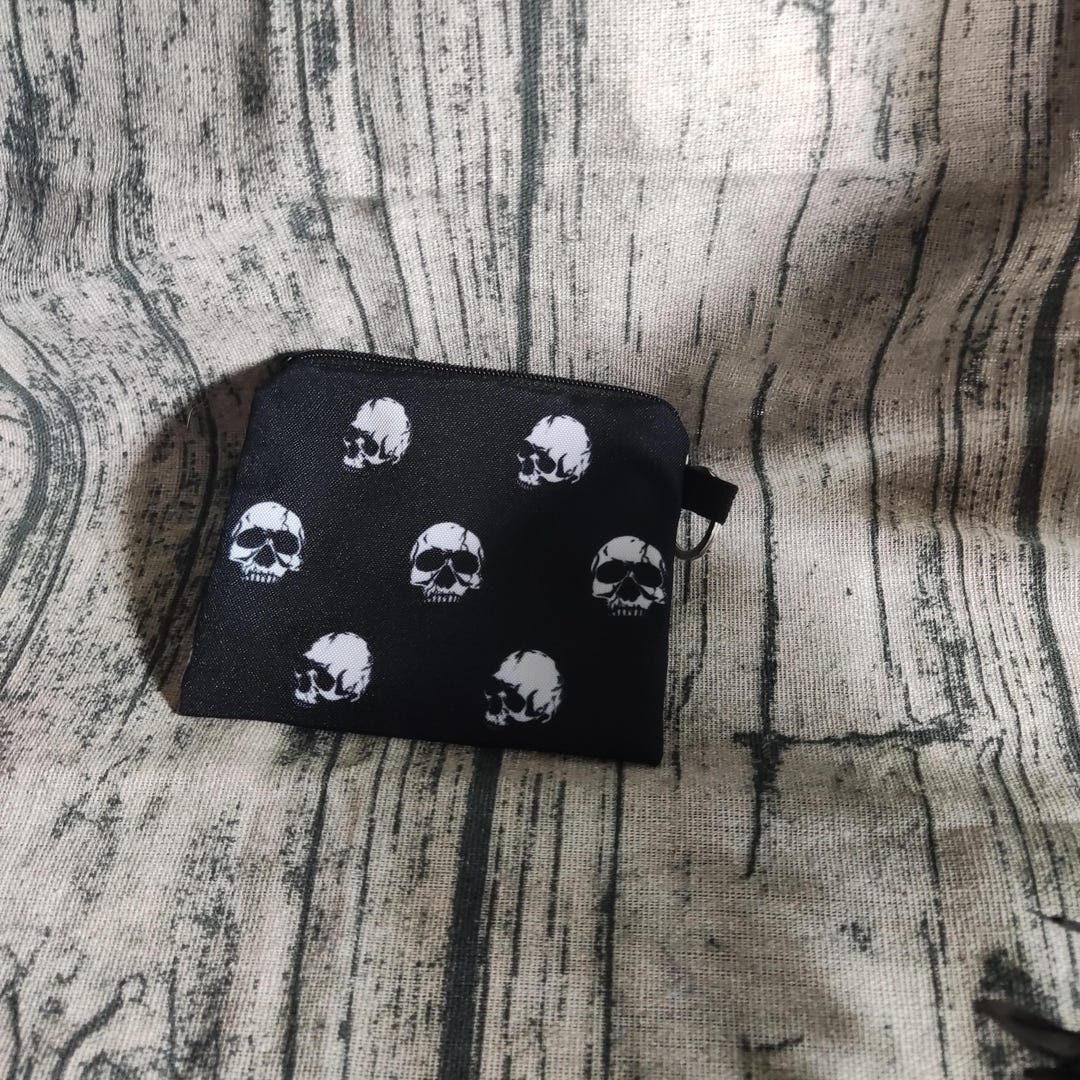 Skull Coin Purse Money Storage Gothic Halloween Gifts Card Holder Multi ...