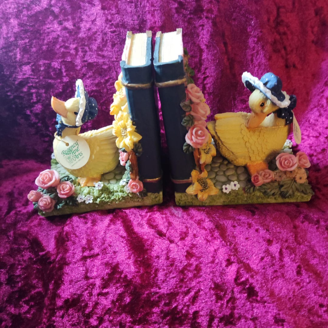Vintage Regency Fine Arts Duck Bookends - Kitchen - Home Decor ...
