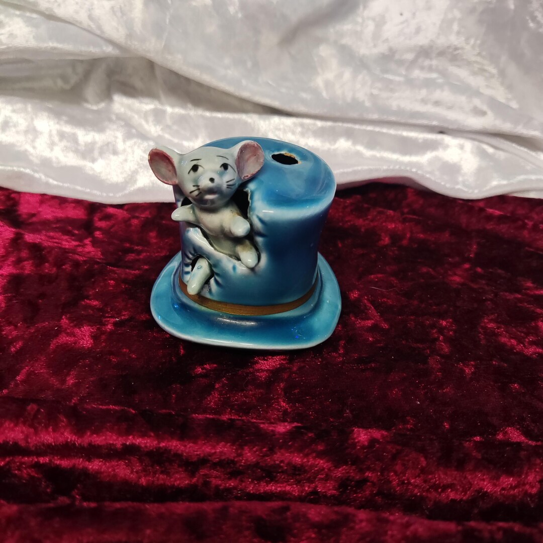 Vintage Kitsch Mouse Figurine - Sweet Mouse Ornament - Rare Find ...